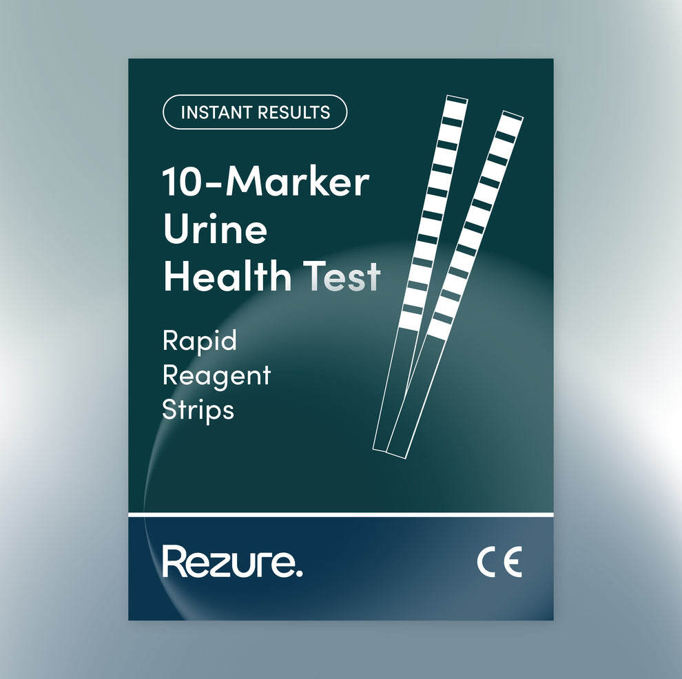 Home Urinary Health Dipstick Test Strips – 10 Markers | Rezure Health