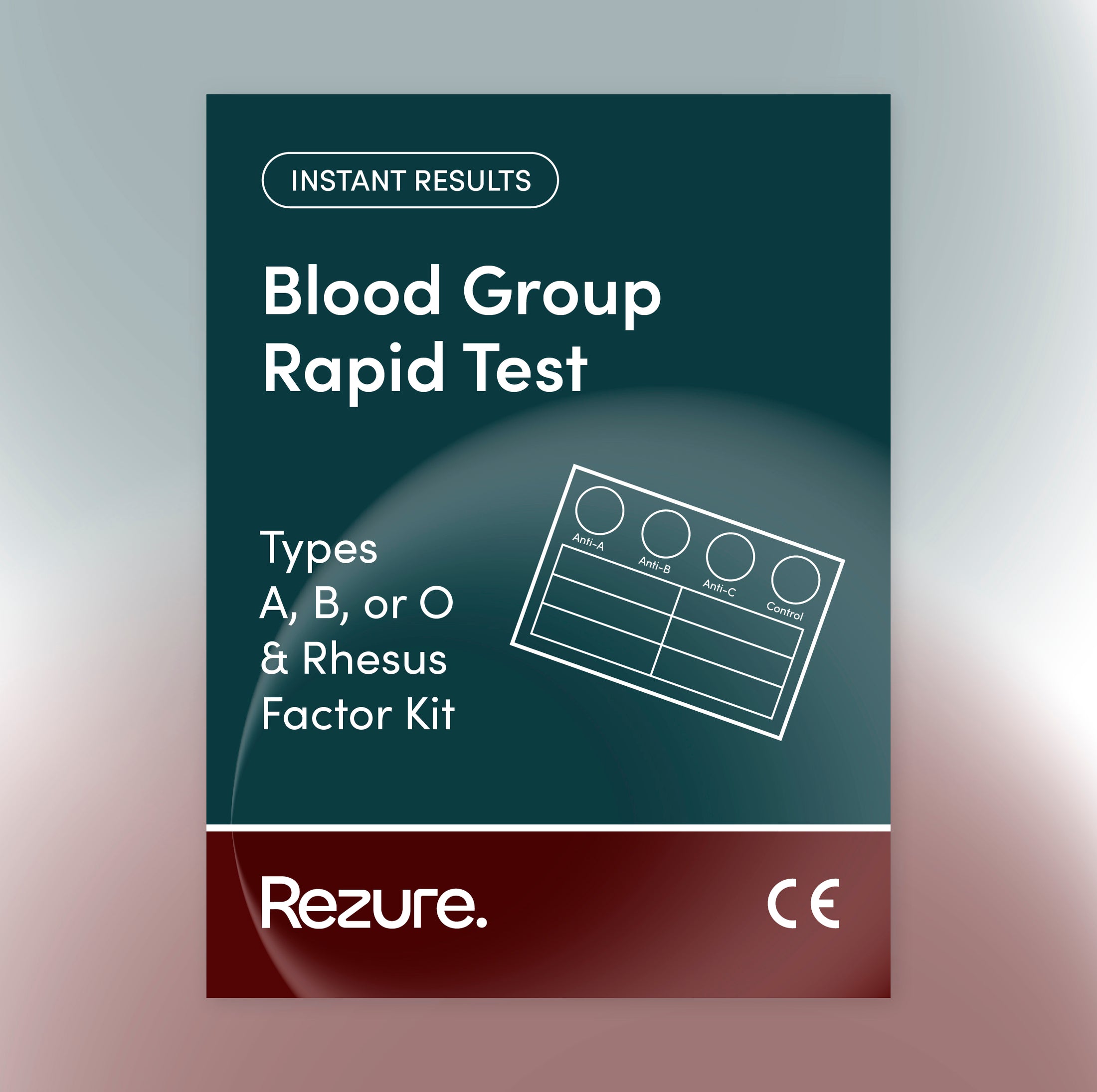 Blood Type Rapid Test Kit for Group A, B, O and Rhesus Factor | Rezure