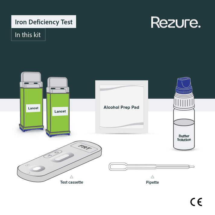 Iron Deficiency (Ferritin) Home Rapid Test Kit | Rezure Health
